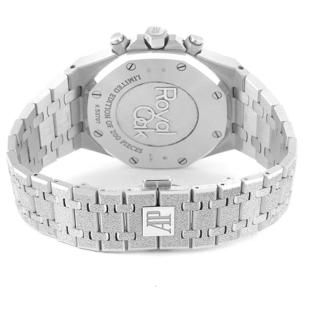 Audemars Piguet Royal Oak Purple Dial White Frosted Gold Watch 26331BC ...