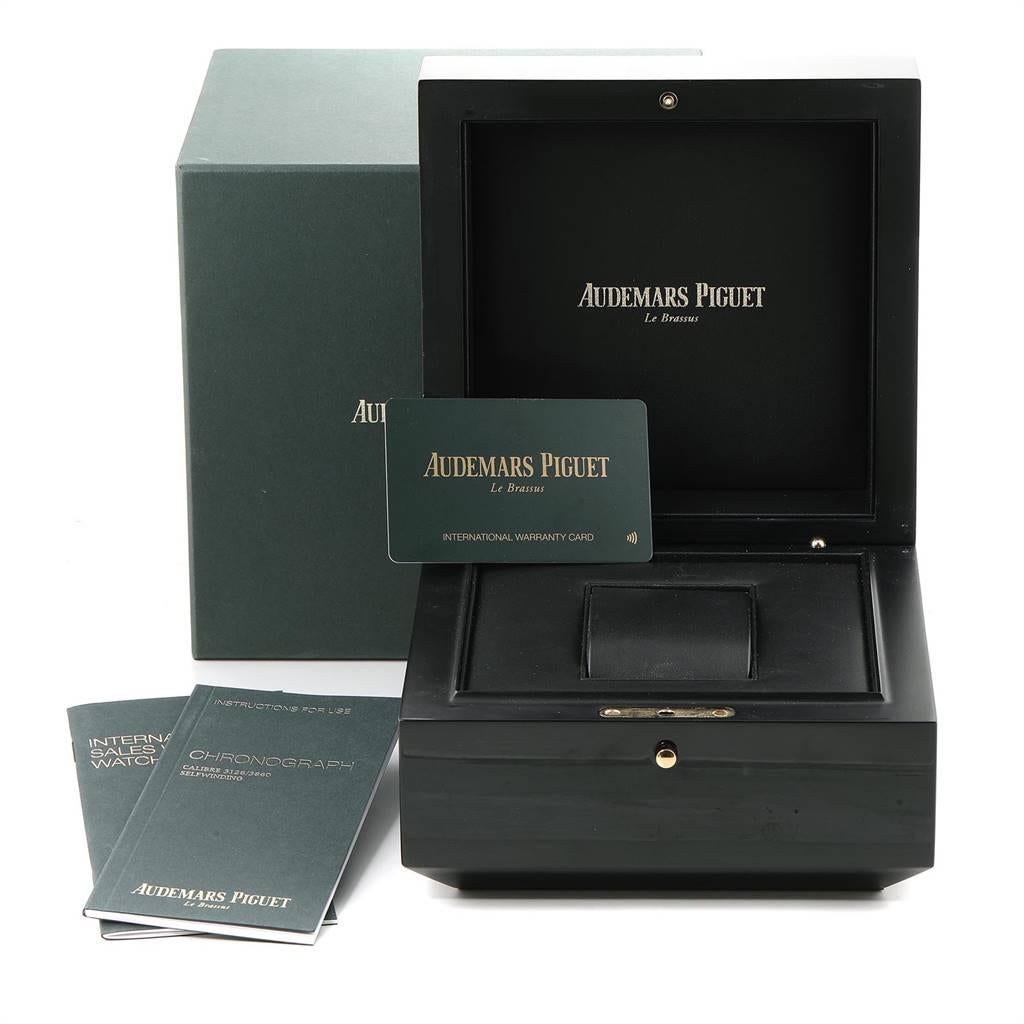 Audemars Piguet Royal Oak Purple Dial White Frosted Gold Watch 26331BC ...