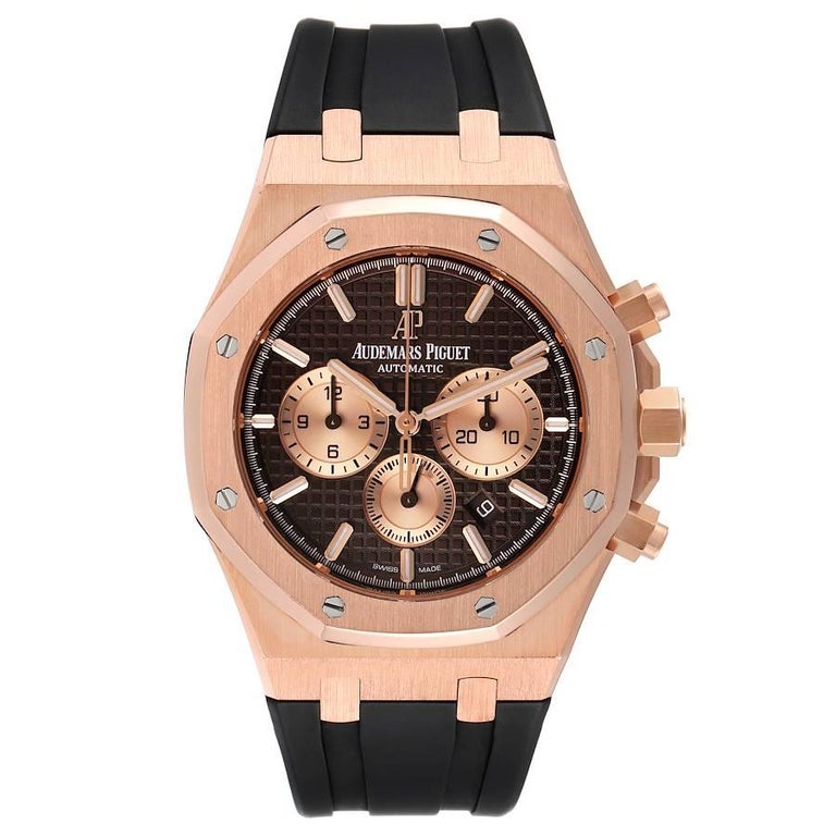 Audemars Piguet Royal Oak Rose Gold Chronograph Mens Watch 26331OR Box ...