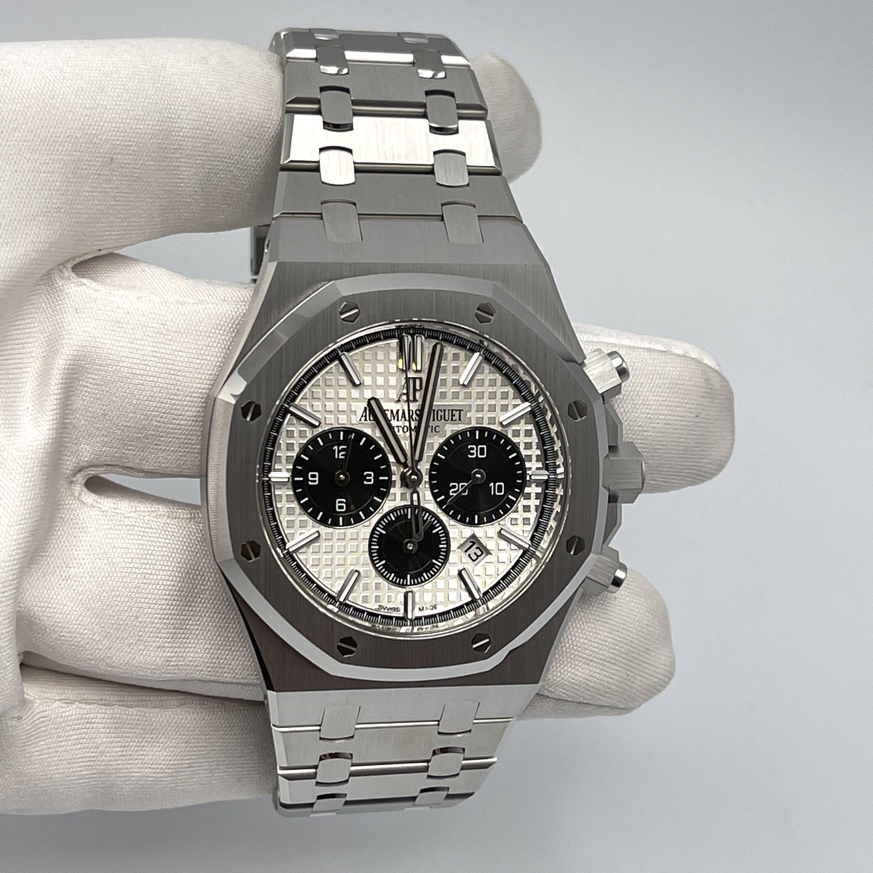 Audemars Piguet Royal Oak Selfwinding Chronograph Steel White Dial ...