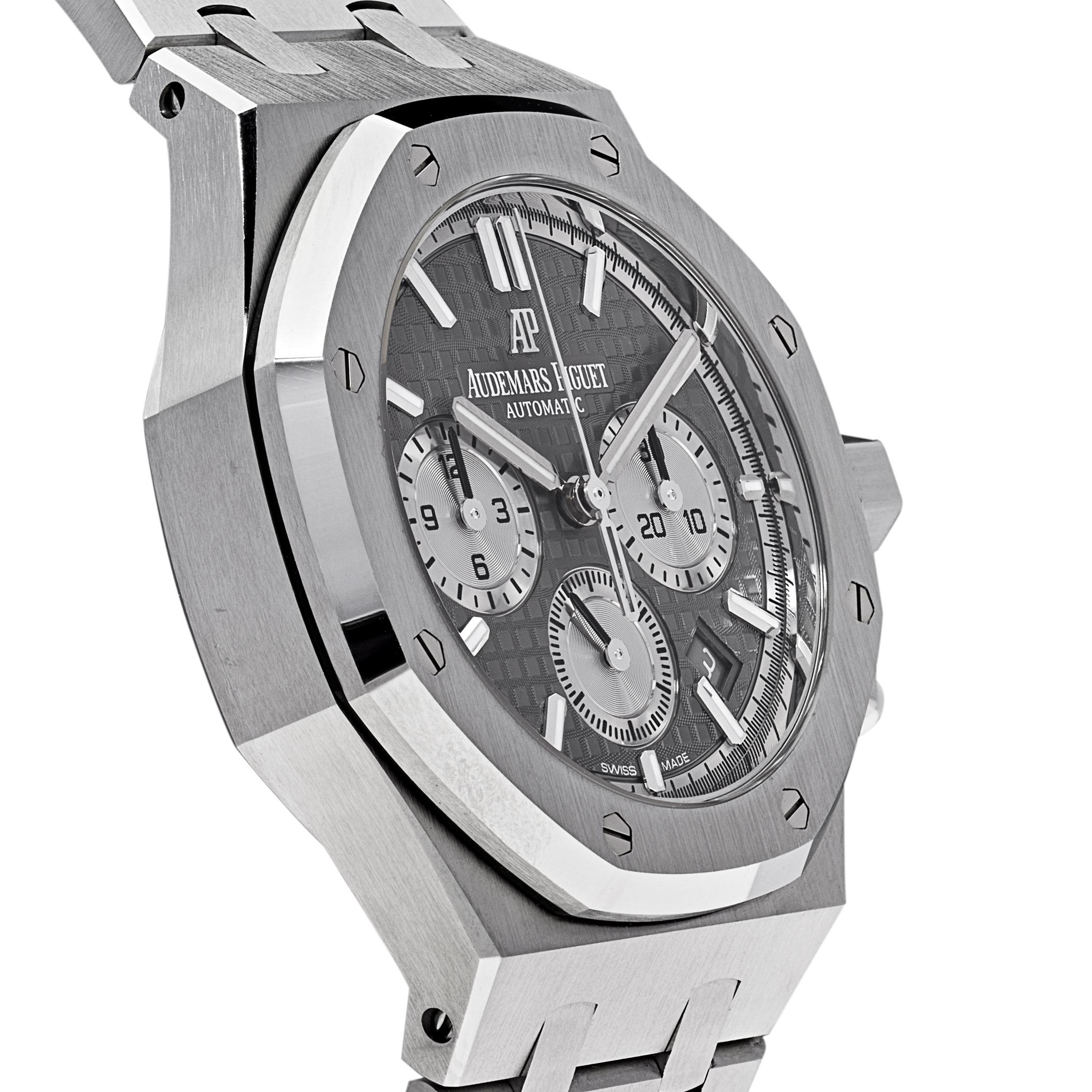 Audemars Piguet Royal Oak Selfwinding Chronograph Steel Grey Dial ...