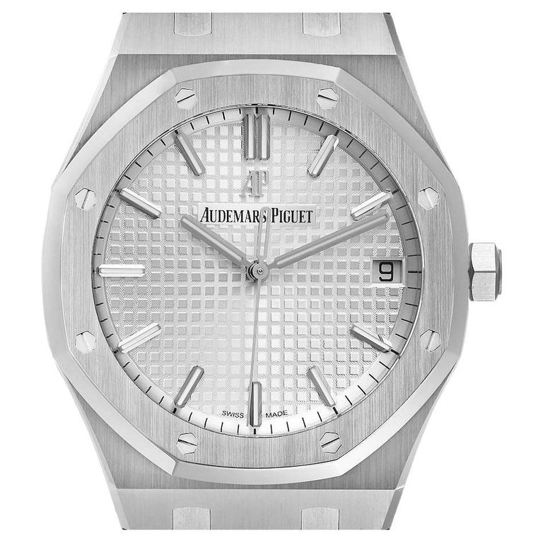 Audemars Piguet Royal Oak Silver Dial Steel Mens Watch 15500ST Unworn ...