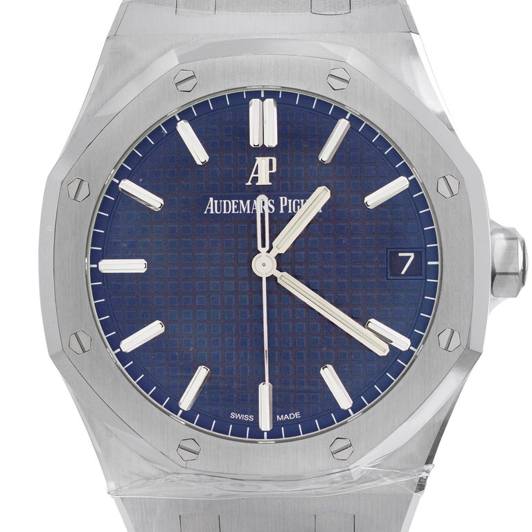 Audemars Piguet Royal Oak Steel Blue Dial Automatic Watch 15500ST.OO ...