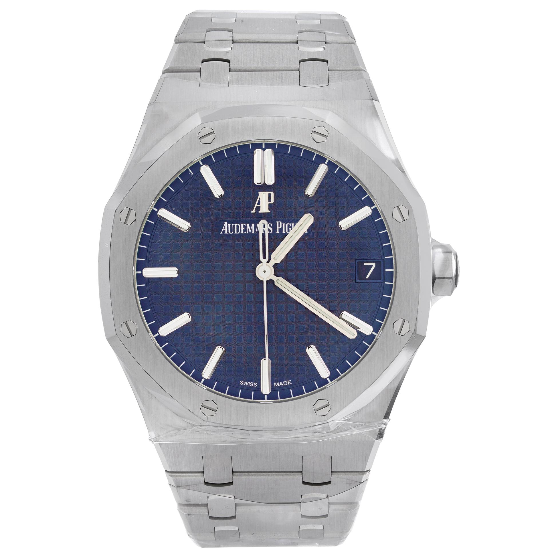 Audemars Piguet Royal Oak Steel Blue Dial Automatic Watch 15500ST.OO ...