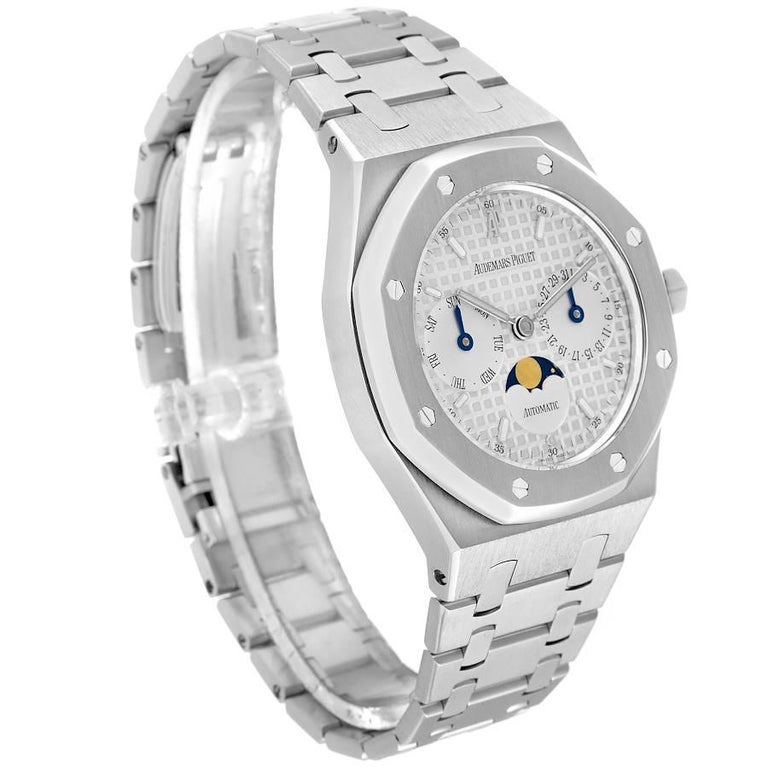 Audemars Piguet Royal Oak Steel Day Date Moonphase Mens Watch 25594ST ...