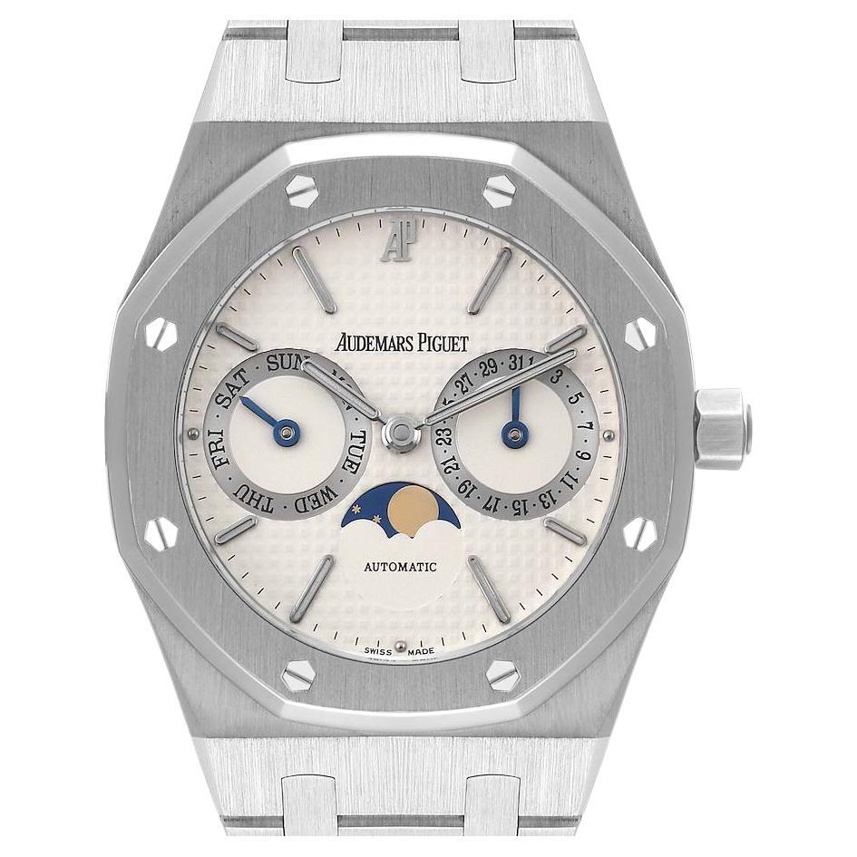 Audemars Piguet Royal Oak Steel Day Date Moonphase Mens Watch 25594ST ...