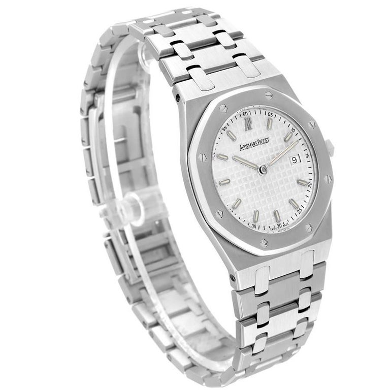 Audemars Piguet Royal Oak Steel Silver Dial Mens Watch 56175ST Box ...