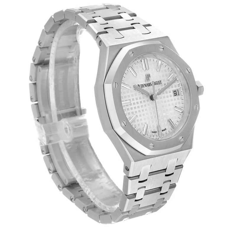 Audemars Piguet Royal Oak Steel Silver Dial Men's Watch 77350ST Unworn ...
