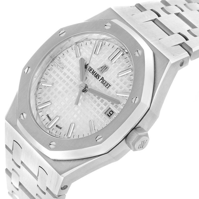 Audemars Piguet Royal Oak Steel Silver Dial Men's Watch 77350ST Unworn ...