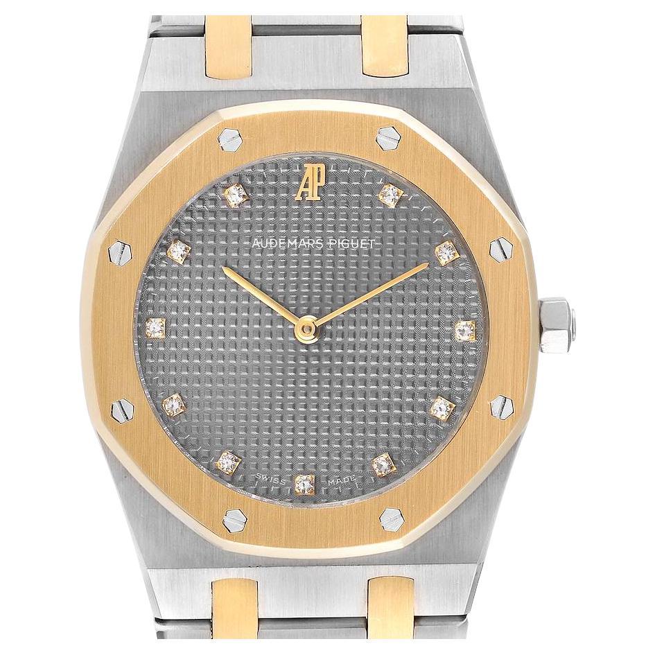 Audemars Piguet Royal Oak Steel Yellow Gold Diamond Mens Watch 56303SA ...