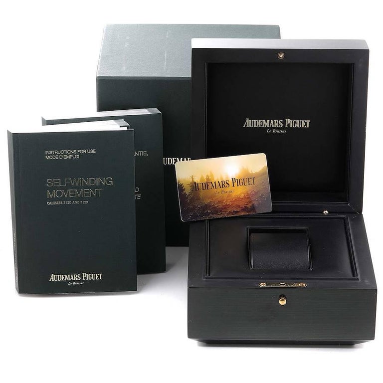 Audemars Piguet Royal Oak White Gold Diamond Mens Watch 15452bc Box ...