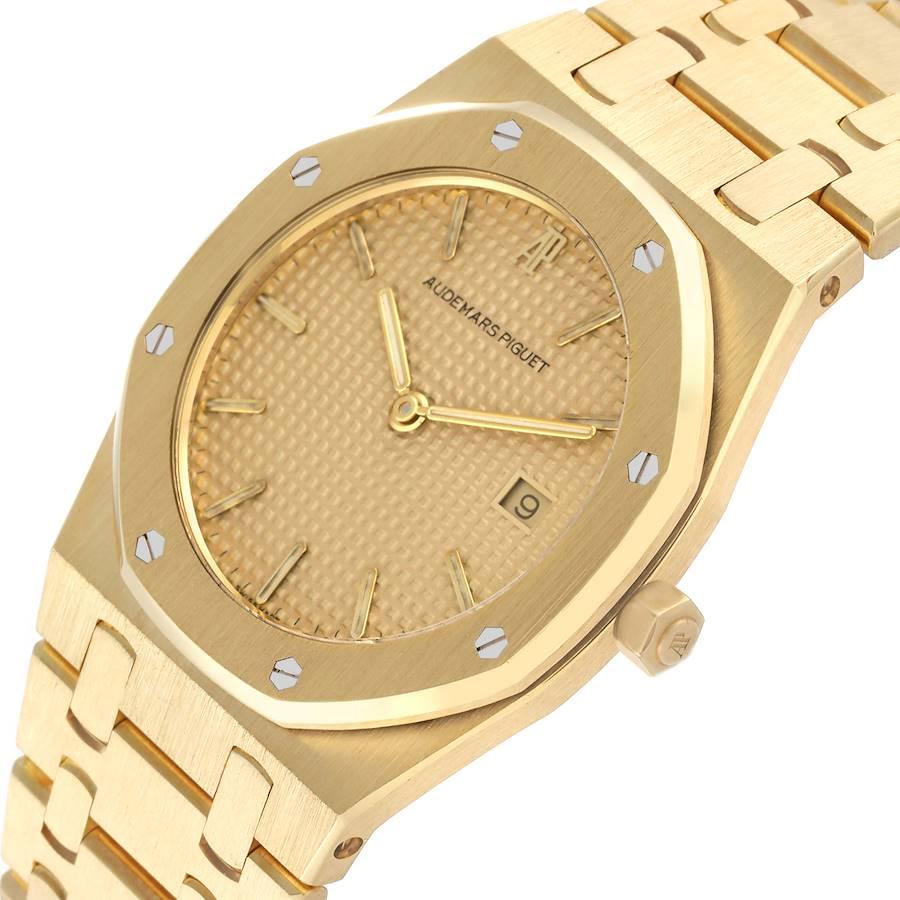 Audemars Piguet Royal Oak Yellow Gold Champagne Dial Mens Watch 56303 ...