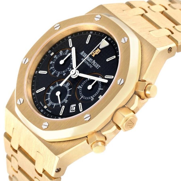 Audemars Piguet Royal Oak Yellow Gold Chronograph Mens Watch 25860BA ...