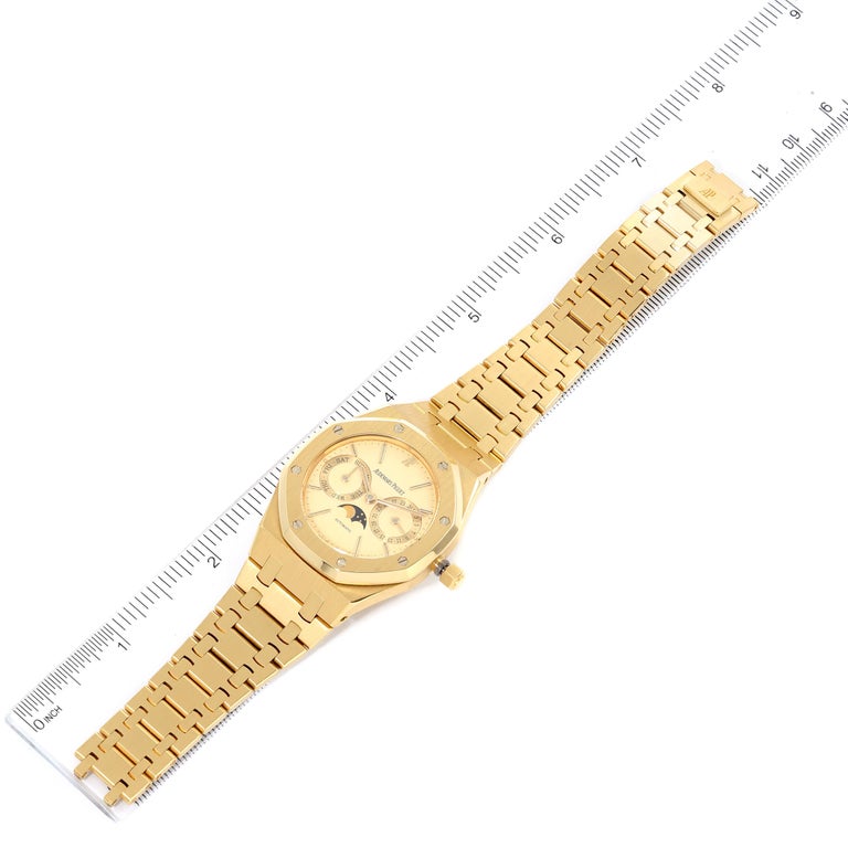 Audemars Piguet Royal Oak Yellow Gold Day Date Moonphase Mens Watch ...