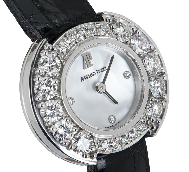 Audemars Piguet Unworn Dress Cocktail Watch 18 Karat White Gold Diamond ...