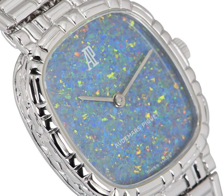 Audemars Piguet White Gold Blue Opal Dial Cocktail Dress Watch at 1stDibs