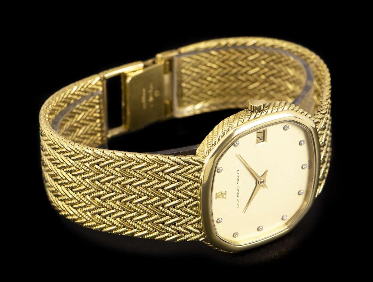 Audemars Piguet Women's Yellow Gold Diamond Dial Dress Watch For Sale ...