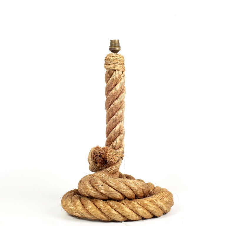 Audoux-Minet Rope Lamp, France, 1950 at 1stDibs