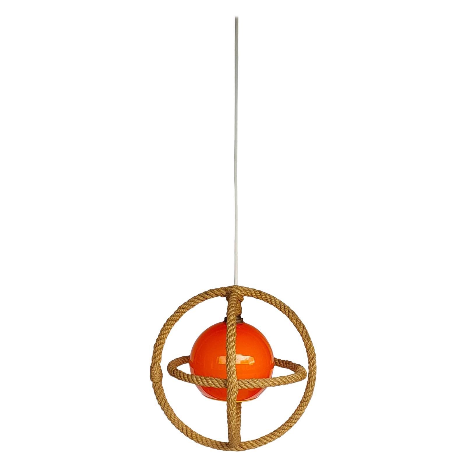 Rare Rope Side Table by Audoux Minnet, France 1960s For Sale at 1stDibs