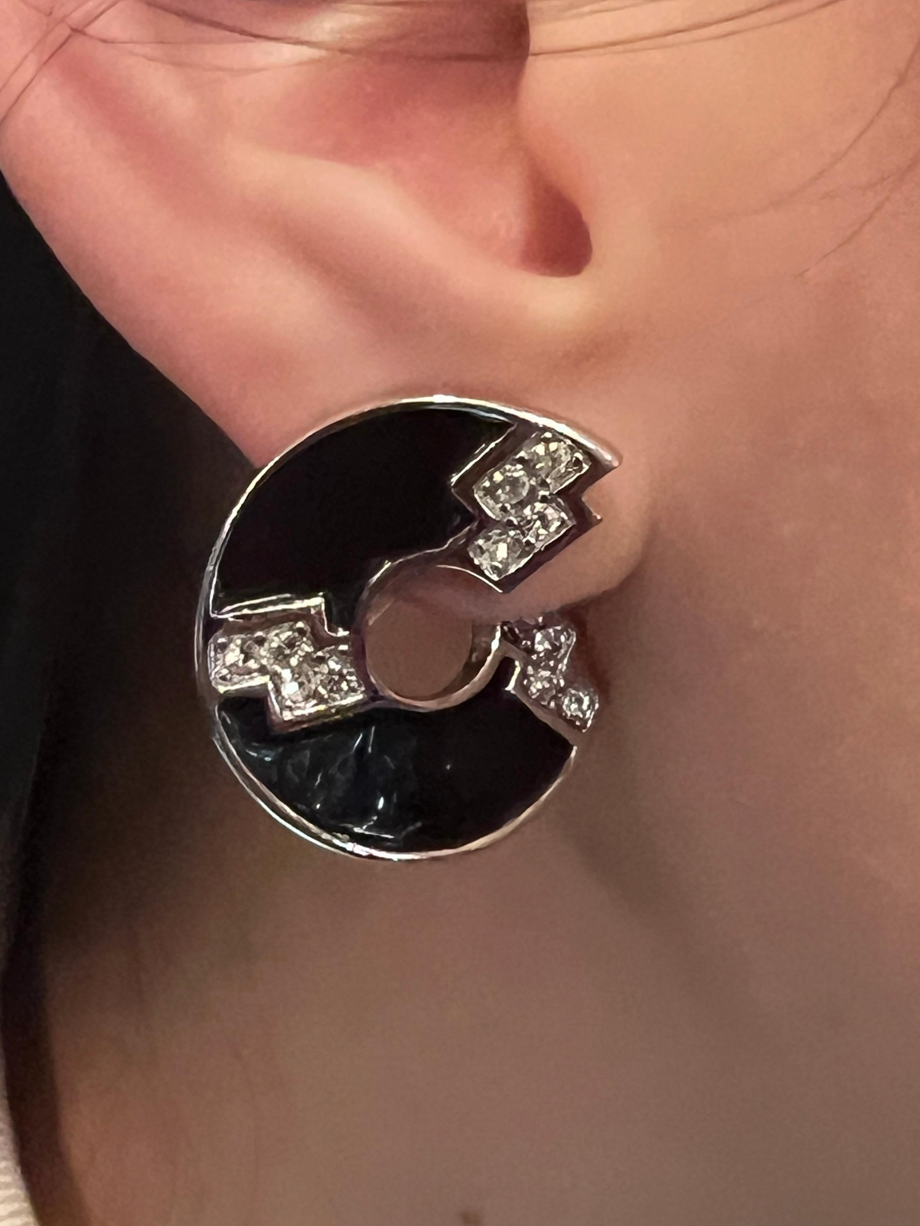 Audrey Hepburn circa 1980 Givenchy Black Enamel and Rhinestone Evening ...