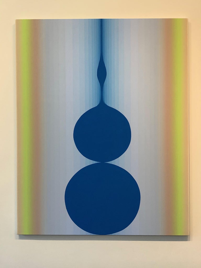 Audrey Stone - Still Still, Vertical Abstract Painting with Circles ...