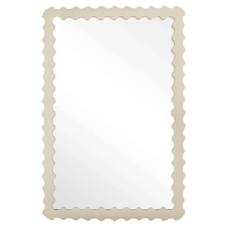 Audubon Bamboo Rectangle Mirror in Delaware Putty For Sale at 1stDibs