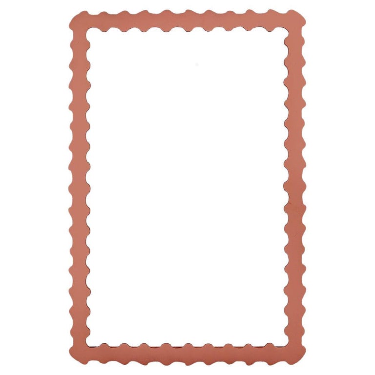 Audubon Bamboo Rectangle Mirror in Red Earth For Sale at 1stDibs