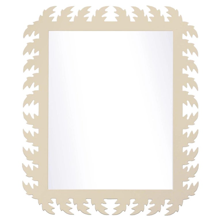 Audubon Rectangle Mirror in Delaware Putty For Sale at 1stDibs