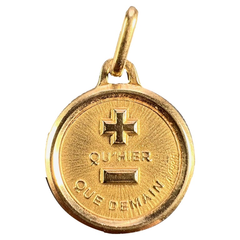 Augis French More Than Yesterday 18k Yellow Gold Love Charm Pendant at ...