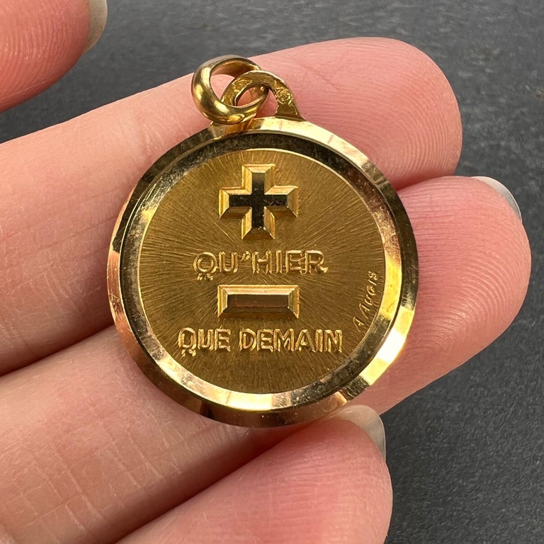 Augis French Plus Hier 18K Yellow Gold Love Charm Pendant at 1stDibs ...