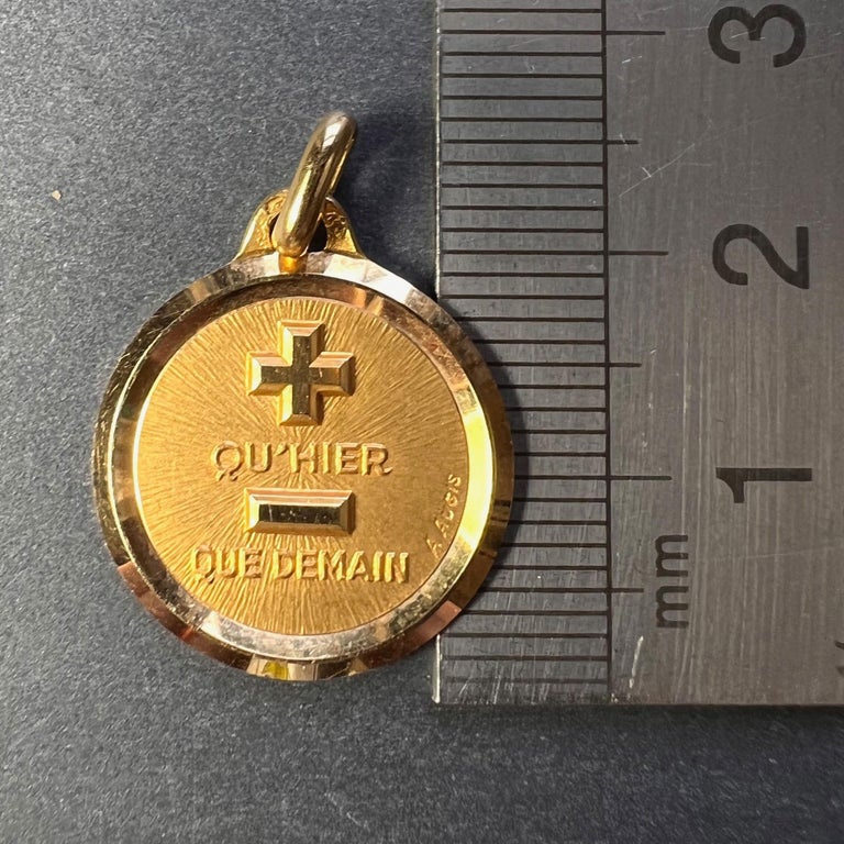 Augis French Plus Hier 18K Yellow Gold Love Charm Pendant at 1stDibs ...