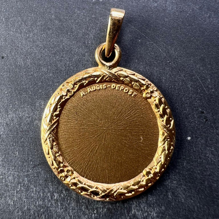 Augis French Plus Qu’hier 18K Yellow White Gold Love Charm Pendant For ...