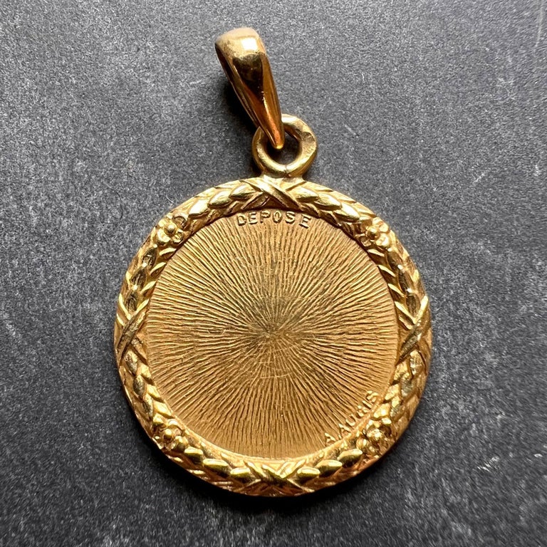 Augis French Plus Qu’hier Ruby Diamond 18K Yellow Gold Love Charm ...