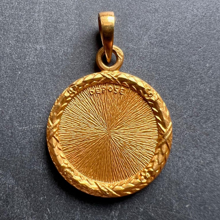 Augis French Plus Qu’Hier Ruby Diamond 18K Yellow Gold Love Charm ...