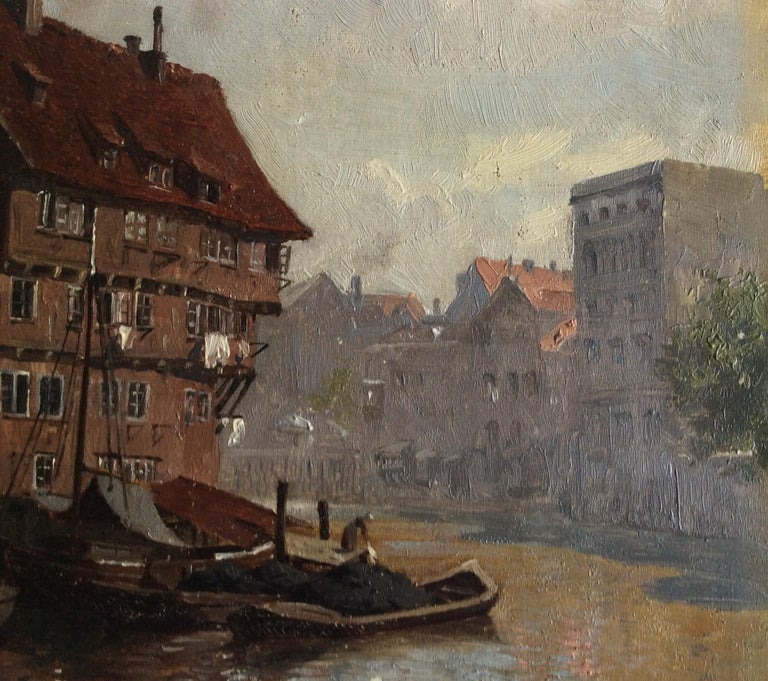 August Fischer Painting View from Nurenburg For Sale at 1stDibs
