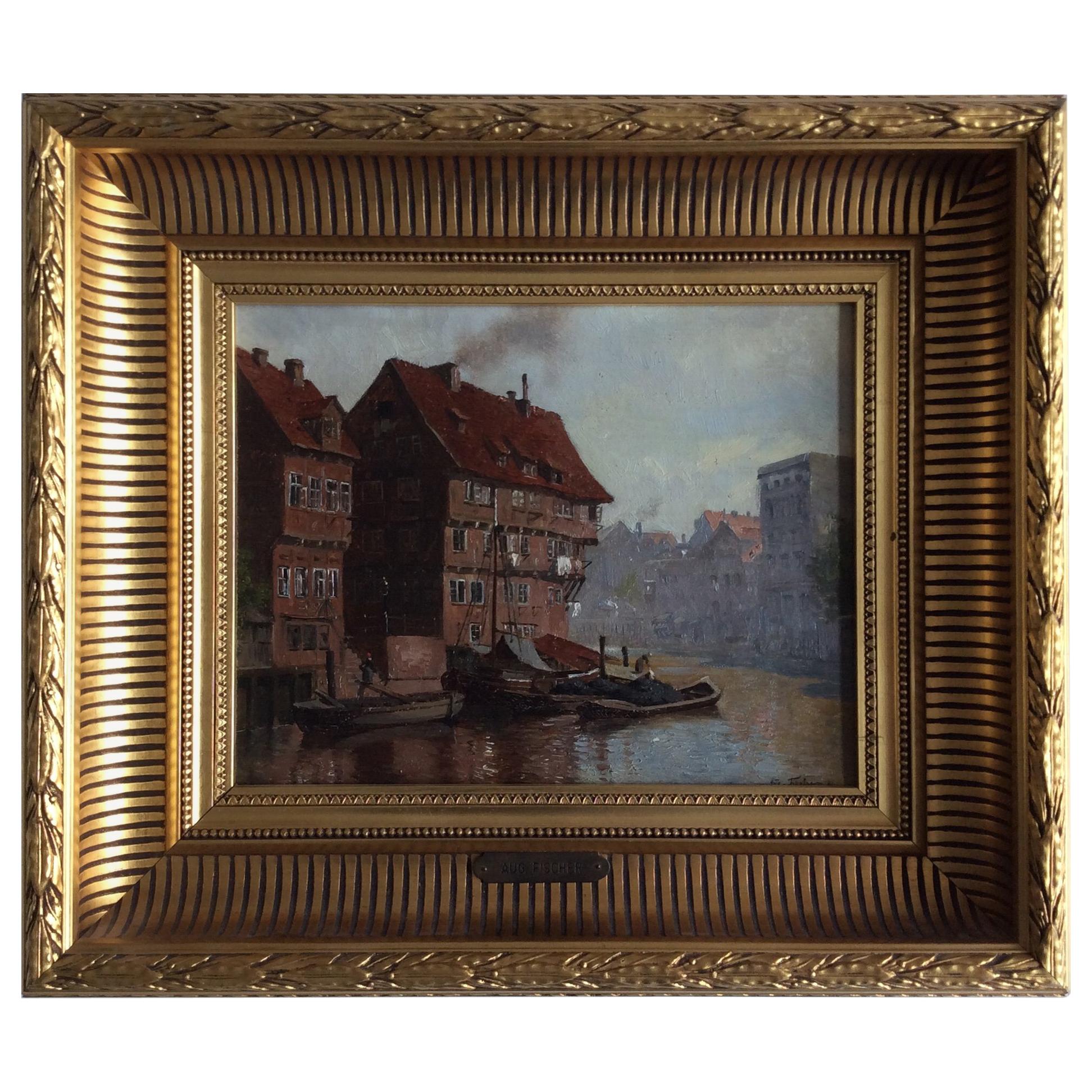 August Fischer Painting View from Nurenburg For Sale at 1stDibs