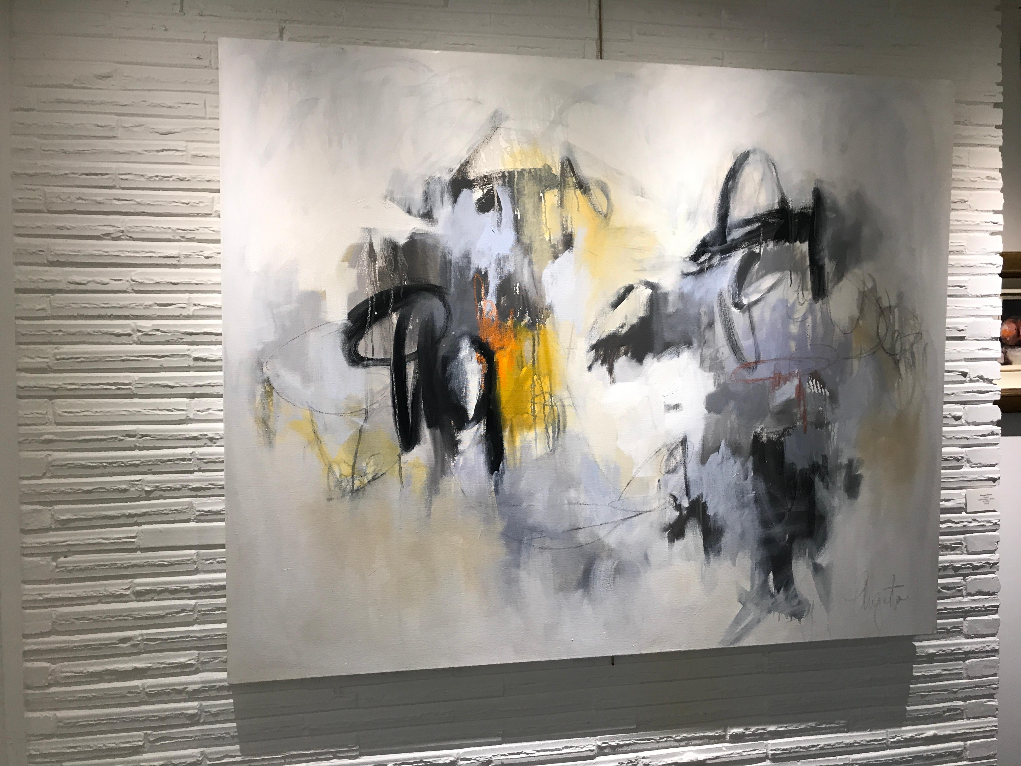 Augusta Wilson - Bruges by Augusta Wilson, Large Abstract Mixed Media ...