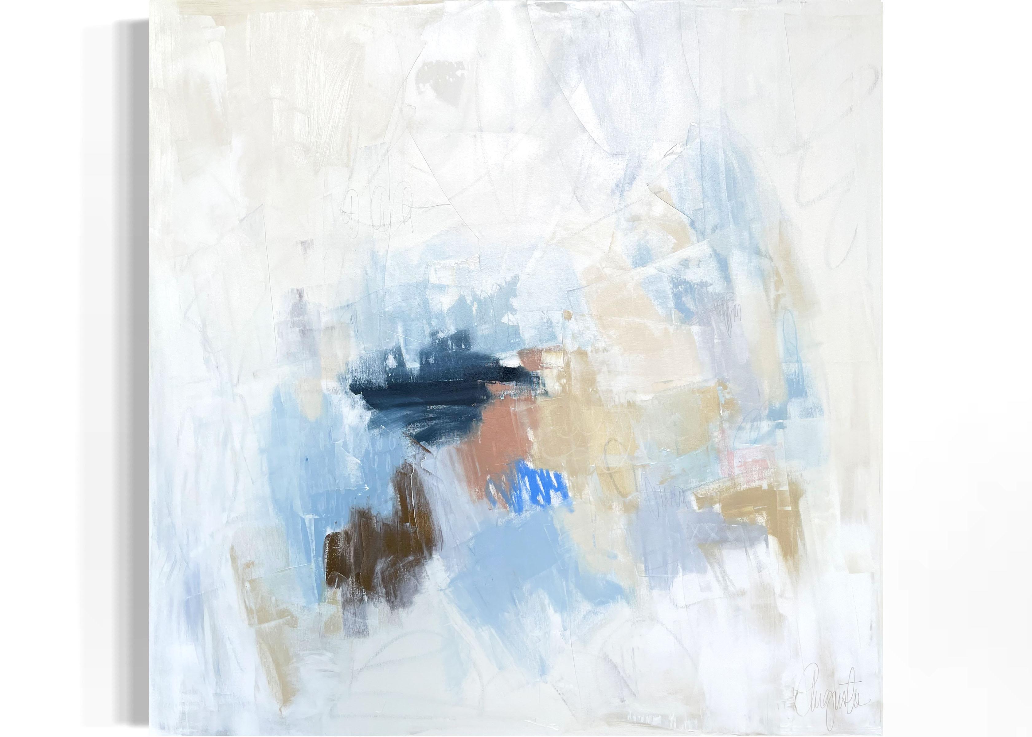 Augusta Wilson - "Deep Breaths, " Abstract Oil Painting on Canvas, 48 ...