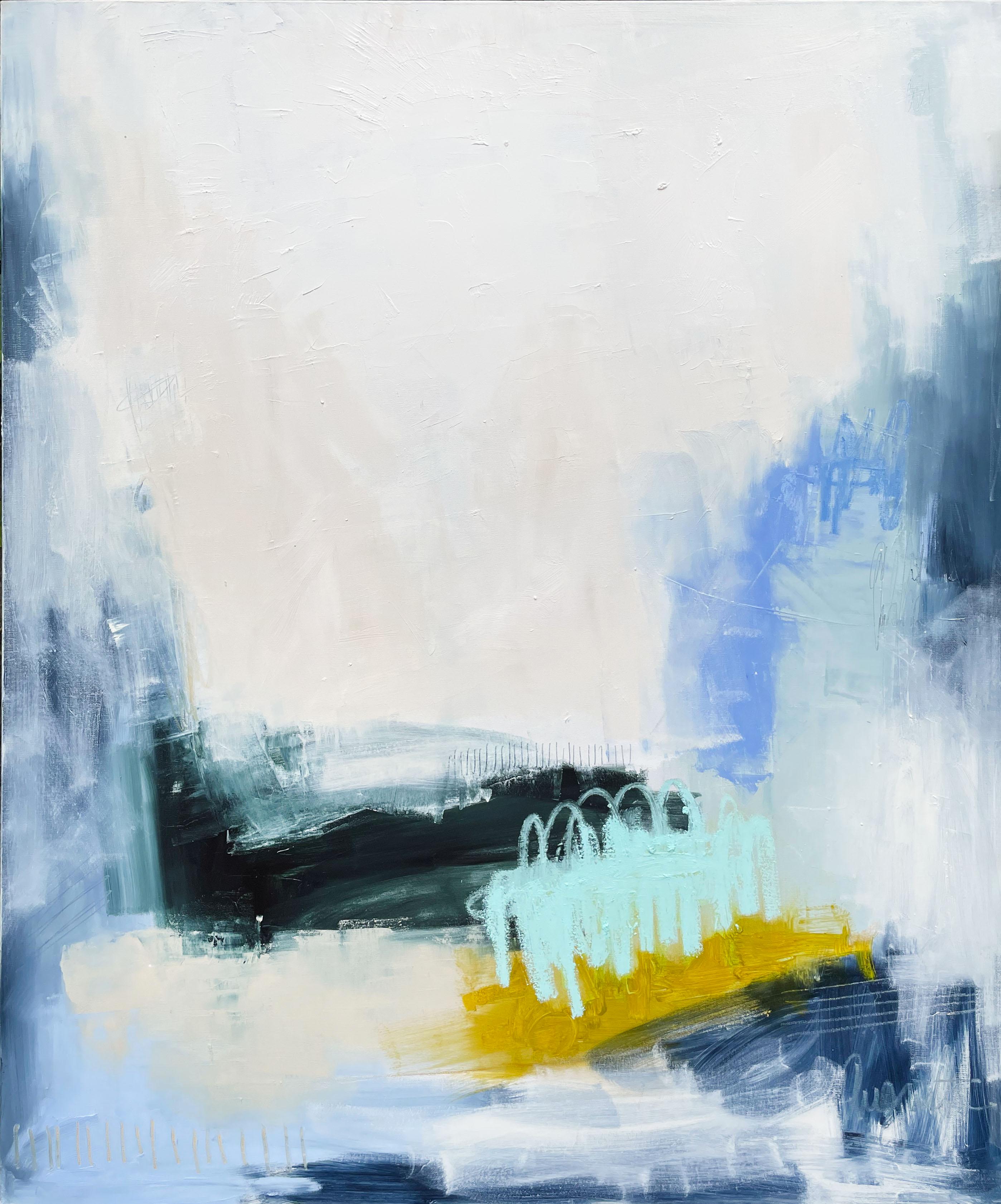 Augusta Wilson - Bruges by Augusta Wilson, Large Abstract Mixed Media ...