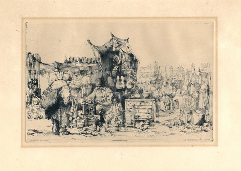 Auguste Brouet - Le Marché aux Puces For Sale at 1stDibs