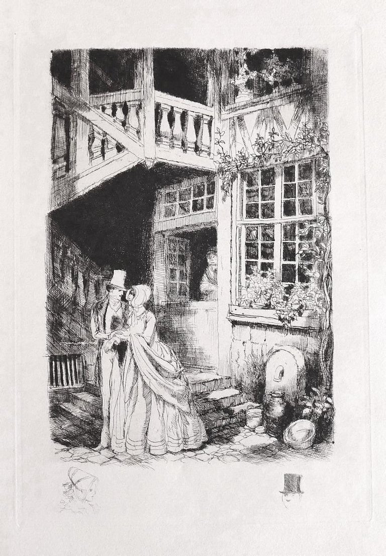 Auguste Brouet - Passing - Original Etching - Early 20th Century For Sale at 1stDibs