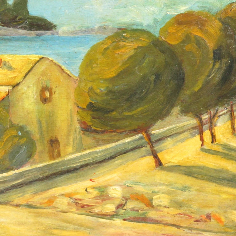 Auguste Chabaud - French Mediterranean Seascape Oil on Wood-Board ...