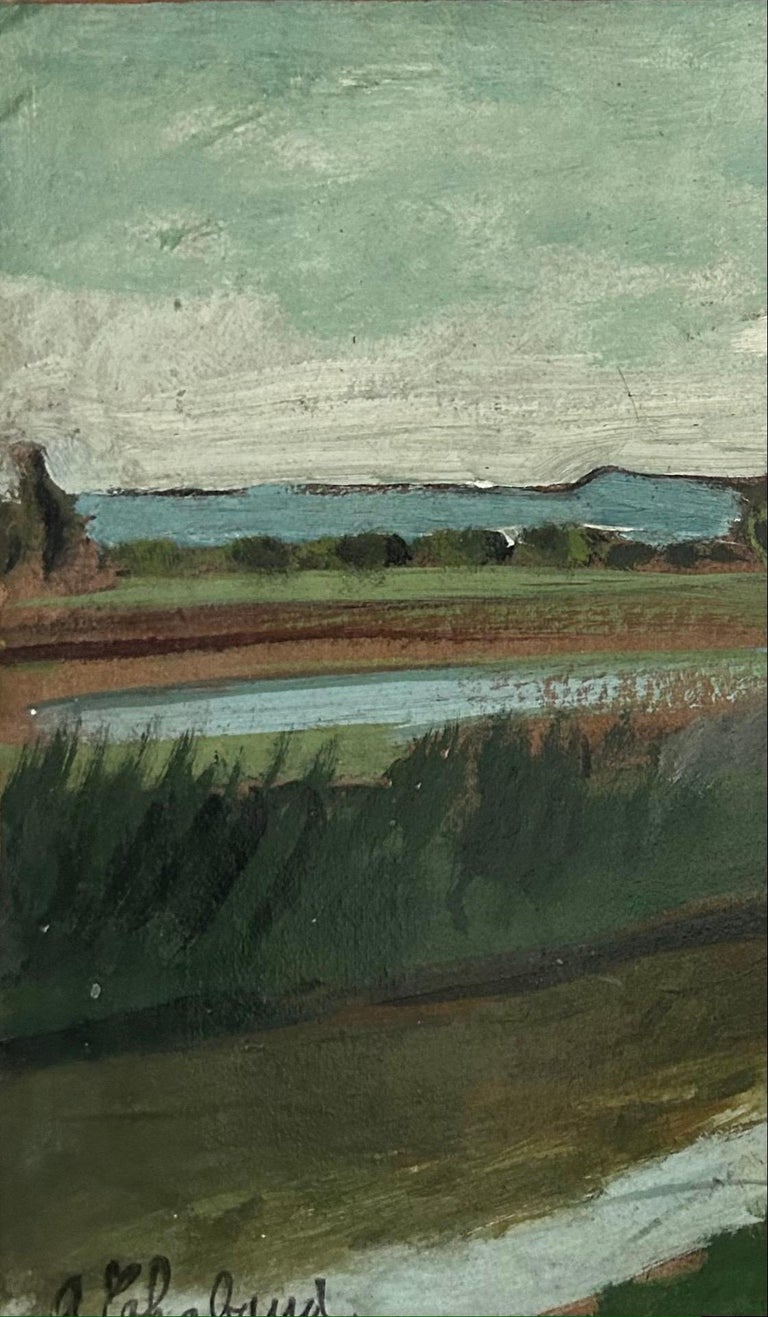 Auguste Chabaud - Landscape at the canal For Sale at 1stDibs