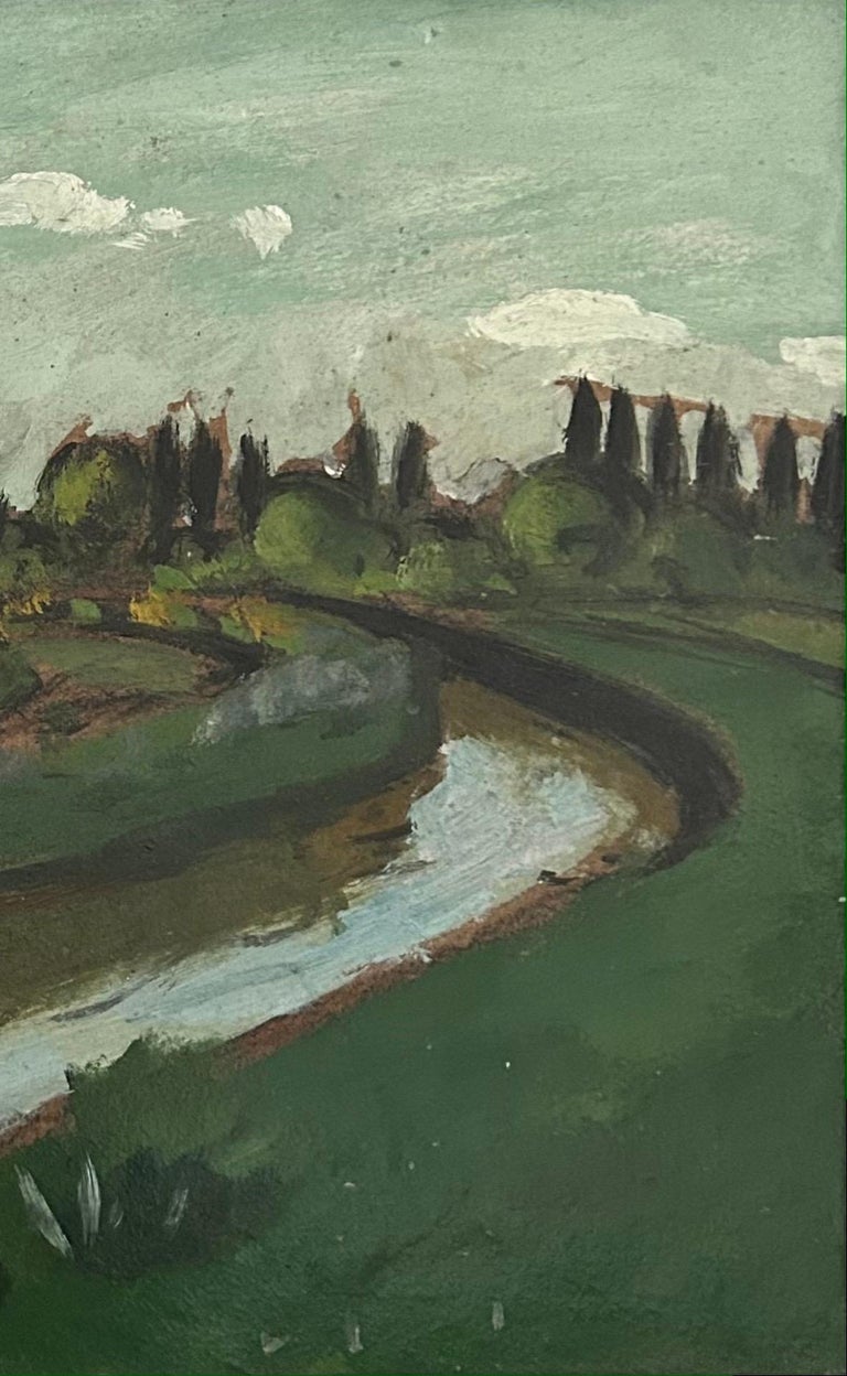 Auguste Chabaud - Landscape at the canal For Sale at 1stDibs