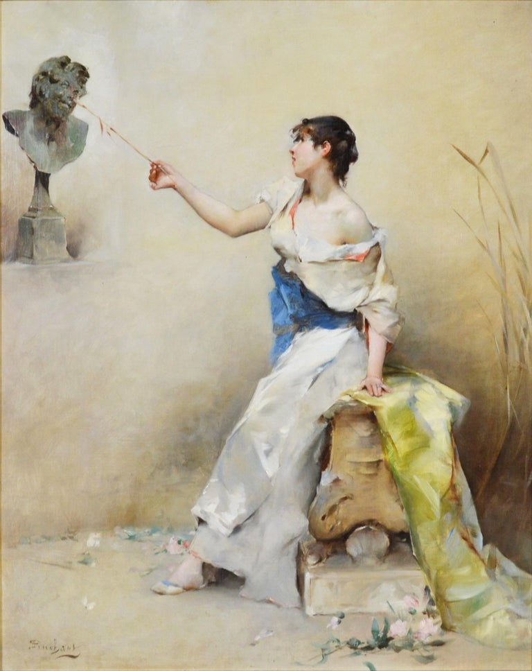 Auguste Emile Pinchart - Une Fille de la Nymphe - 19th Century French ...