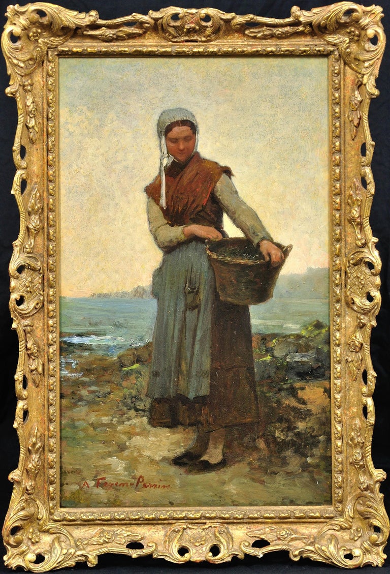 Auguste Feyen-Perrin - Ramasseuse de Coquillages, Bretagne.Shellfish ...