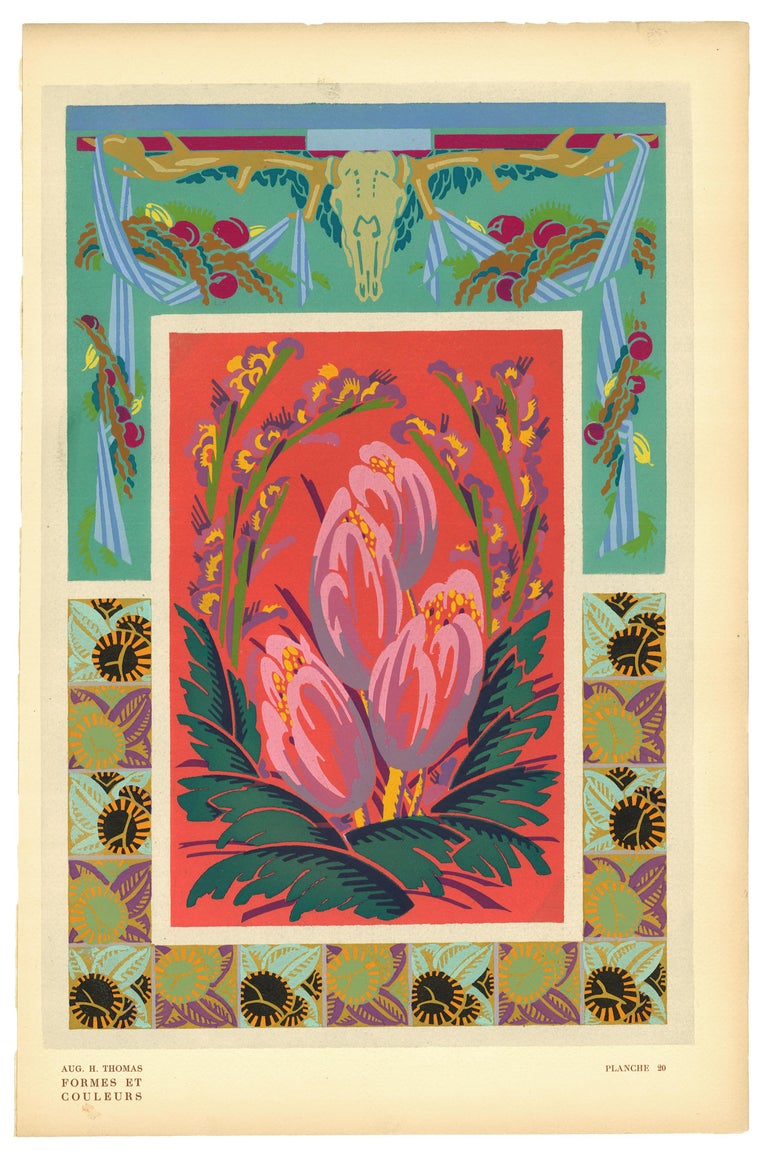 Auguste H. Thomas - Plate 20 from "Formes et Couleurs" For Sale at 1stDibs