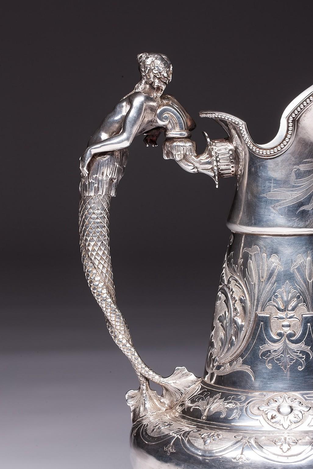 Auguste Louis Fizaine French Paris Silver Hand Washing Basin, 19th ...