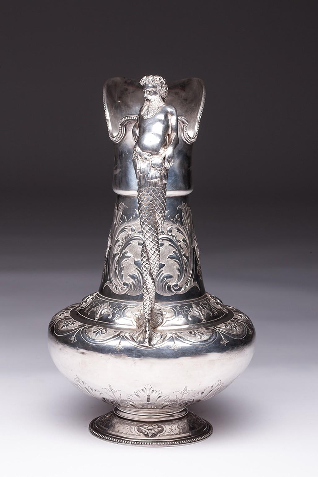 Auguste Louis Fizaine French Paris Silver Hand Washing Basin, 19th ...