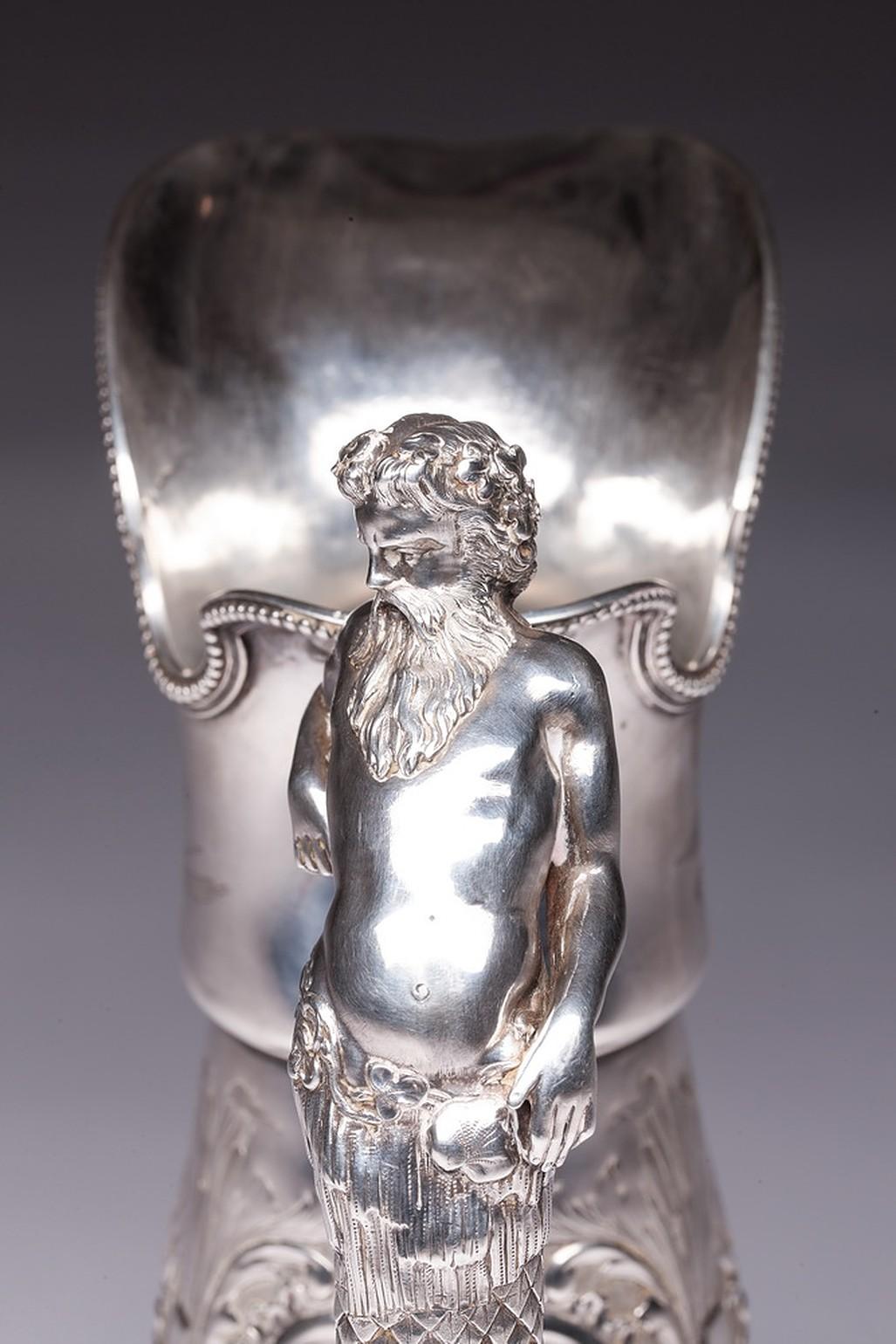 Auguste Louis Fizaine French Paris Silver Hand Washing Basin, 19th ...